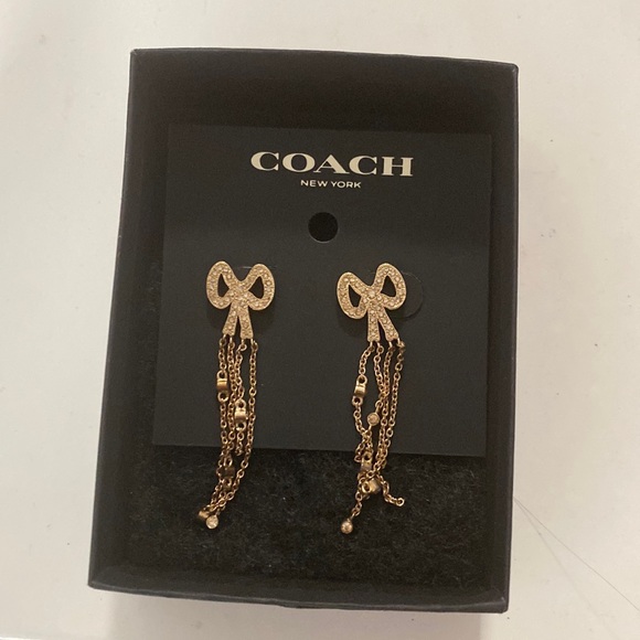 Coach | Jewelry | Coach Bow And Ribbon Earrings | Poshmark